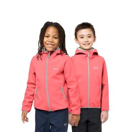 Softshelljacke Jack Wolfskin "FOURWINDS JACKET KIDS", Jungen, Gr. 176, sunset coral1, Softshell, Obermaterial: 100% Polyester. Futter: 100% Polyester. Futter 2: 100% Polyester. Innenseite: 100% Polyamid, hoch geschlossener Ausschnitt, eingefasste Kante, Jacken Softshelljacke