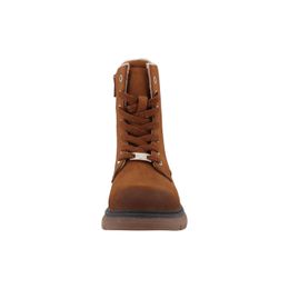 Stiefel Tom Tailor "Tom Tailor Tall Boots", M&auml;dchen, Gr. 31, cognac, Polyurethan, unifarben, Schuhe Stiefel