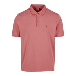 Poloshirt 883POLICE "883 Police NEPTUNES POLOS", Herren, Gr. XL, coral, 50% Baumwolle, 45% Modal, 5% Elasthan, bedruckt, normal, amerikanischer Ausschnitt, Shirts