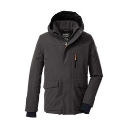 Funktionsjacke Killtec "KOW 233 BYS JCKT", Jungen, Gr. 176, stein, Obermaterial: 88% Polyester, 12% Baumwolle;Futter: 100% Polyester;F&uuml;llung: 100% Polyester, Jacken Funktionsjacke, Wind- und wasserdichte Kinderjacke mit Teflon EcoElite&trade; Impr&auml;gnierung