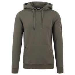 Rundhalspullover Urban Classics "Urban Classics Herren Sweat Bomber Hoody", Herren, Gr. L, olive, 65% Baumwolle, 35% Polyester, unifarben, normal, ohne Ausschnitt, Pullover Rundhalspullover