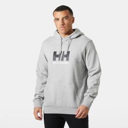 Kapuzensweatshirt Helly Hansen "HH LOGO HOODIE 3.0", Herren, Gr. S, grau melange, Obermaterial: 100% Baumwolle. Futter: 100% Baumwolle, Sweatshirts, sportliche Passform, mit K&auml;ngurutasche