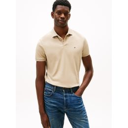 Poloshirt Tommy Hilfiger "LIQUID COTTON REGULAR SEASONAL", Herren, Gr. L, gr&uuml;n (sandalwood), Jersey, Obermaterial: 100% Baumwolle, unifarben, normal h&uuml;ftlang, Rippb&uuml;ndchen, Shirts, mit Logostickerei