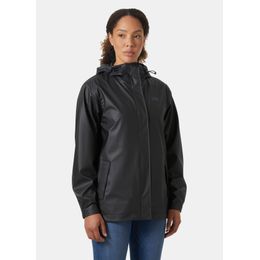 Regenjacke Helly Hansen "W MOSS JACKET", Damen, Gr. M, schwarz, Obermaterial: 100% Polyurethan, normal, Jacken Regenjacke, sportlicher Look, wasserdichtes und winddichtes Material