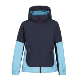 Funktionsjacke Icepeak "M SOFTSHELLJACKE KALKASKA", M&auml;dchen, Gr. 164, blau (dunkelblau), Softshell, Obermaterial: 100% Polyester. Futter: 100% Polyester, hoch geschlossener Ausschnitt, verstellbar, Jacken Funktionsjacke, f&uuml;r Outdoor-Aktivit&auml;ten wie Wandern, atmungsaktiv, schnell trocknend