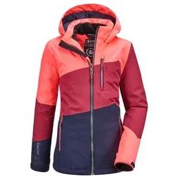 Outdoorjacke Killtec "Lynge GRLS JCKT B", Kinder, Gr. 140, orange (koralle), Obermaterial: 100% Polyester;Futter: 100% Polyester;F&uuml;llung: 100% Polyester, Jacken Outdoorjacke, Wasserdichte Winterjacke mit Kapuze, Fleece, verstellbaren &Auml;rmeln