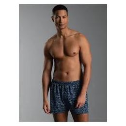 Boxershorts TRIGEMA "TRIGEMA Boxer-Shorts mit freundlichem Smiley-Muster", Herren, Gr. 3XL, 1 Stk., blau (navy), 100% Baumwolle, Unterhosen