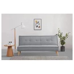 Schlafsofa Inosign "MENDOTA, 181 cm, 3-Sitzer mit Schlaffunktion", grau, B:181cm H:84cm T:84cm, 100% Polyester, Sofas, Schlafsofa, verstellbarer R&uuml;ckenlehne, Klappmechanismus, Webstoff
