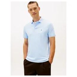 Poloshirt Tommy Hilfiger "LIQUID COTTON REGULAR SEASONAL", Herren, Gr. M, blau (sweet blau), Jersey, Obermaterial: 100% Baumwolle, unifarben, normal h&uuml;ftlang, Rippb&uuml;ndchen, Shirts, mit Logostickerei