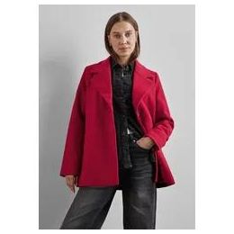 Cabanjacke Street One, Damen, Gr. 46, rot (carpet rot), Stoff, 90% Polyester, 10% Viskose, unifarben, normal h&uuml;ftbedeckend, V-Ausschnitt, normaler Saum, Jacken, mit Reverskragen