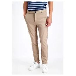 Stoffhose LINDBERGH "Stoffhose Slim Fit", Herren, Gr. XS, beige (sand mix), Obermaterial: 75% Polyester, 22% Viskose, 3% Elasthan, slim fit, Hosen Stoffhose