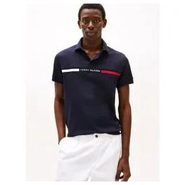 Poloshirt Tommy Hilfiger "HILFIGER CHEST INSERT REG POLO", Herren, Gr. L, blau (desert sky), Piqu&eacute;, Obermaterial: 96% Baumwolle, 4% Elasthan, regular fit, Rippb&uuml;ndchen, Shirts