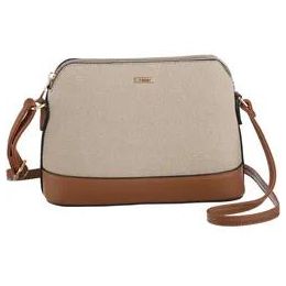 Umh&auml;ngetasche Rieker, Damen, Gr. B/H/T: 29cm x 18cm x 8cm, beige (beige, braun), Lederimitat, kontrastfarbene Details, Taschen Umh&auml;ngetasche, Schultertasche, Damen-Tasche mit gro&szlig;em Hauptfach
