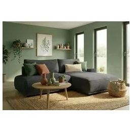 Ecksofa Trendmanufaktur "Fordon II, Schlafsofa mit Bettkasten, Couch in L-Form, Breite 250 cm", grau (anthrazit), B:250cm H:82cm T:167cm, 100% Polyester, Sofas, Ecksofa, in Struktur fein LEO, haustierfreundlich, anthrazit, Armlehne rechts