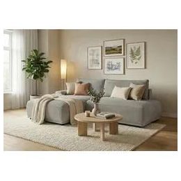 Ecksofa Trendmanufaktur "Fordon II, Schlafsofa mit Bettkasten, Couch in L-Form, Breite 250 cm", blau (betongrau), B:250cm H:82cm T:167cm, 92% Polyester, 8% Polyamide, Sofas, Ecksofa, in Cordstoff HYPER, betongrau, Armlehne links