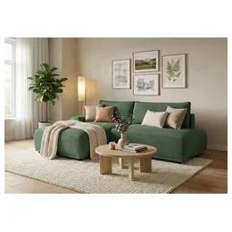 Ecksofa Trendmanufaktur "Fordon II, Schlafsofa mit Bettkasten, Couch in L-Form, Breite 250 cm", gr&uuml;n (dunkelgr&uuml;n), B:250cm H:82cm T:167cm, 92% Polyester, 8% Polyamide, Sofas, Ecksofa, in Cordstoff HYPER, dunkelgr&uuml;n, Armlehne links