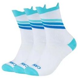 Sportsocken Camano "Sportsocke 3er Pack", Herren, Gr. 43-46, blau (blau fish), 94% Polyamid, 5% Elasthan, 1% Polyester, Socken Sportsocken, 3er Pack Sportsocken mit optimalem Fu&szlig;klima dank Mesheins&auml;tzen