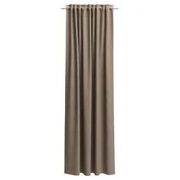Neutex for you! Vorhang nach Ma&szlig; NEUTEX FOR YOU "EVA", braun (hellbraun), B:350cm H:260cm, Obermaterial: 100% Polyester, Gardinen nach Ma&szlig;, Uni-Voile mit elegantem Glanz