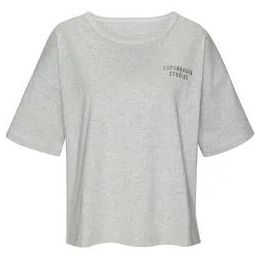 T-Shirt Copenhagen Studios, Damen, Gr. 40/42, grau, Single Jersey, Obermaterial: 88% Baumwolle, 12% Polyester, unifarben, loose fit h&uuml;ftlang, Rundhals, Shirts T-Shirt, aus Heavy Jersey Qualit&auml;t