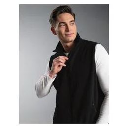 Fleeceweste TRIGEMA "TRIGEMA Fleeceweste", Herren, Gr. XS, schwarz, 100% Polyester, lang, Westen Fleeceweste