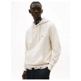 Hoodie Tommy Hilfiger "ESSENTIAL TERRY", Herren, Gr. L, heatherot oatmilk, Sweatware, Obermaterial: 100% Baumwolle, regular fit, Sweatshirts Hoodie, mit Tunnelzug und Flag-Stickerei