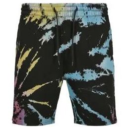 Stoffhose Urban Classics "Urban Classics Herren Tie Dye Sweat Shorts", Herren, Gr. M, US-Gr&ouml;&szlig;en, schwarz, 100% Baumwolle, normal, Hosen Stoffhose