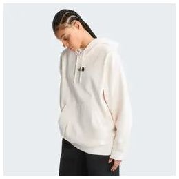 Kapuzensweatshirt The North Face "W ESSENTIAL OVERSIZE HOODIE", Damen, Gr. L, wei&szlig; dune, Obermaterial: 68% Baumwolle, 32% Polyester, Sweatshirts, sportlicher Stil, w&auml;rmend, mit Kapuze, aus Baumwolle und Polyester