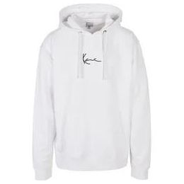 Sweatshirt Karl Kani "Karl Kani Herren KKMQ12005 SMALL SIGNATURE HOODY WHT", Herren, Gr. XS, wei&szlig;, 65% Baumwolle, 35% Polyester, Sweatshirts Sweatshirt