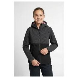 Softshelljacke Killtec "KOW 227 GRLS SFTSHLL JCKT", Kinder, Gr. 128, anthrazit, Obermaterial: 92% Polyester, 8% Elasthan. Futter: 100% Polyester. Innenseite: 100% Polyester, normal, Jacken Softshelljacke, &Uuml;bergangsjacke f&uuml;r Jugendliche, mit reflektierenden Elementen