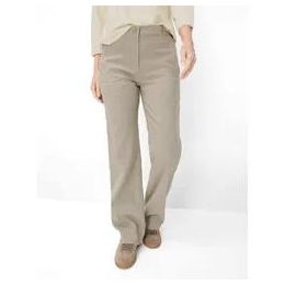 Culotte RAPHAELA BY Brax "Style PEGGY FLARED", Damen, Gr. 44, Normalgr&ouml;&szlig;en, sand, Web, 44% Leinen, 38% Polyester, 16% Viskose, 2% Elasthan, Hosen Culotte