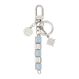Guess Schl&uuml;sselanh&auml;nger Damen Gr&ouml;&szlig;e One Size hellblau / silber