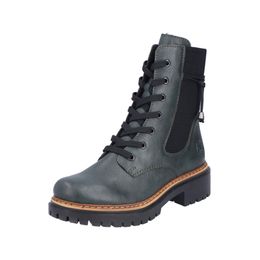 Rieker Schn&uuml;rstiefelette Damen Gr&ouml;&szlig;e 37 dunkelgr&uuml;n / schwarz Winterschuhe