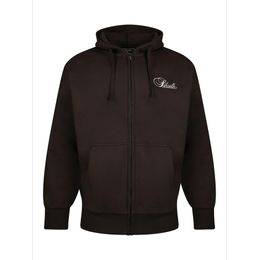 SikSilk Zip-Up Hoodie 'Essentials Full Zip Hoodie' male Brown size XL