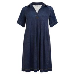 Yoek Kleid Damen Gr&ouml;&szlig;e 42/44 nachtblau Winterkleid