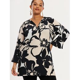 Yoek Bluse Damen Gr&ouml;&szlig;e M/L ecru / schwarz