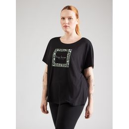 Only Play Curvy Funktionsshirt 'ONPAUB-MILLE' Damen Gr&ouml;&szlig;e 6XL/7XL gr&uuml;n / schwarz / wei&szlig;
