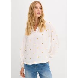 bonprix Musselin-Tunika, wei&szlig;, Gr.48, Musselin-Tunika, 100% Baumwolle
