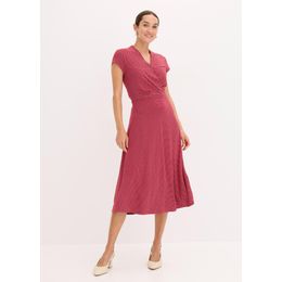 bonprix Midikleid aus Viksose-Mix, rot, Gr.44/46 (L), Sch&ouml;nes Jerseykleid mit Wickeloptik, besitzt ein Bindeband um die Taille., aus Viskose