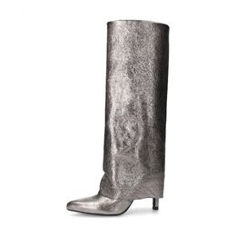 Sacha London SACHA Stiefel Damen Gr&ouml;&szlig;e 37 silber Winterschuhe