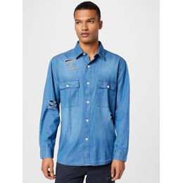 Burton Menswear London Hemd Herren Gr&ouml;&szlig;e XL blue denim