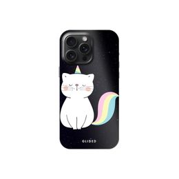Glided Smartphoneh&uuml;lle 'Unicorn Cat Glided Handyh&uuml;lle' Damen Gr&ouml;&szlig;e iPhone 15 Plus schwarz