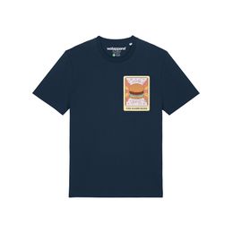 Watapparel T-Shirt 'Tarot The Hamburger' Herren Gr&ouml;&szlig;e XXL camel / dunkelblau / kirschrot / schwarz
