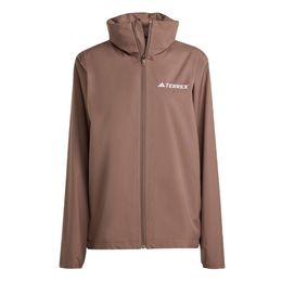 adidas terrex Outdoorjacke 'Essentials' Damen Gr&ouml;&szlig;e XS/S mokka / wei&szlig;