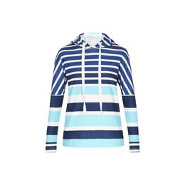 Jika Sweatshirt 'Fashion Look' Damen Gr&ouml;&szlig;e S aqua / dunkelblau / wei&szlig;