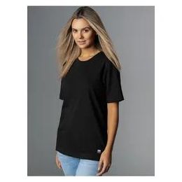 T-Shirt TRIGEMA "TRIGEMA Heavy T-Shirt aus 100% recycelter Baumwolle", Damen, Gr. 3XL, schwarz, 100% Baumwolle (recycelt), Basic, Shirts T-Shirt