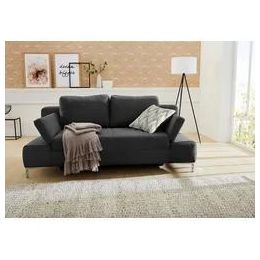 Jockenh&ouml;fer Schlafsofa JOCKENH&Ouml;FER GRUPPE "Jano, B: 202 cm, Liegefl. 144x200 cm", schwarz, B:202cm T:103cm, Sofas, Schlafsofa, mit Bettfunktion, Bettkasten, Armteilverstellung & 1 Zierkissen
