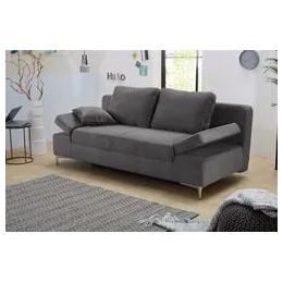 Jockenh&ouml;fer Schlafsofa JOCKENH&Ouml;FER GRUPPE "Jano, B: 202 cm, Liegefl. 144x200 cm", grau, B:202cm T:103cm, Sofas, Schlafsofa, mit Bettfunktion, Bettkasten, Armteilverstellung & 1 Zierkissen