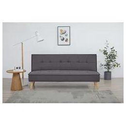 Schlafsofa Inosign "MENDOTA, 181 cm, 3-Sitzer mit Schlaffunktion", grau (anthrazit), B:181cm H:84cm T:84cm, 100% Polyester, Sofas, Schlafsofa, verstellbarer R&uuml;ckenlehne, Klappmechanismus, Webstoff