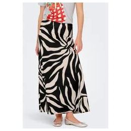 Maxirock Only "ONLCHIGO SAKURA LONG SKIRT WVN", Damen, Gr. M, schwarz aop:flower, Web, Obermaterial: 55% Viskose, 45% Nylon, bedruckt, kn&ouml;chellang, R&ouml;cke Maxirock, Viskosemischung