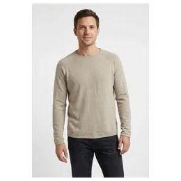 Jack & Jones Strickpullover JACK & JONES "JJBREEZE KNIT CREW NECK", Damen, Gr. XL, string, Strick, Obermaterial: 100% Baumwolle, unifarben, regular fit, Rundhals, Pullover Strickpullover